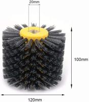 China Cylinder Grinding Wire Roller Brush 120×100×19mm for Wood Floor Polishing at 3000 RPM for sale
