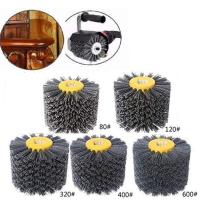 China Cylinder Grinding Wire Roller Brush 120×100×19mm for Wood Floor Polishing at 3000 RPM for sale
