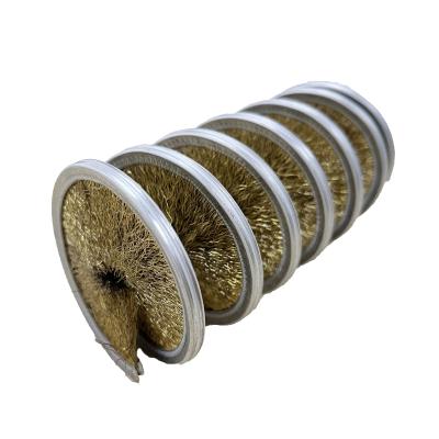 China Industrial Spiral Wire Brush Cylindrical Roller 25mm OD Customizable for Scale Removal and Cleaning for sale