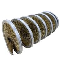 China Industrial Spiral Wire Brush Cylindrical Roller 25mm OD Customizable for Scale Removal and Cleaning for sale