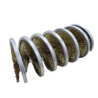 China Industrial Spiral Wire Brush Cylindrical Roller 25mm OD Customizable for Scale Removal and Cleaning for sale