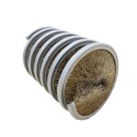 China Industrial Spiral Wire Brush Cylindrical Roller 25mm OD Customizable for Scale Removal and Cleaning for sale