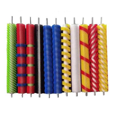 China Custom Industrial Conveyor Roller Brush for Fruit Cleaning & Waxing - Nylon Bristles, Multiple Sizes Available for sale