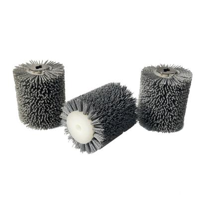 China Industrial Abrasive Nylon Wheel Brush Roller for Deburring and Polishing with Customizable Grit Sizes and Multiple Material Options for sale