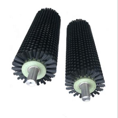China OEM Industrial Roller Brushes For Vegetable Washing 100mm - Custom Nylon & Steel Wire Options for sale