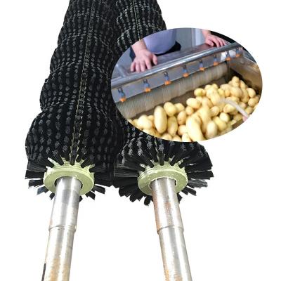 China Custom Metal Industrial Rotary Brushes for Potato Peeling and Vegetable Washing - Multiple Wire Diameters and Sizes Available for sale