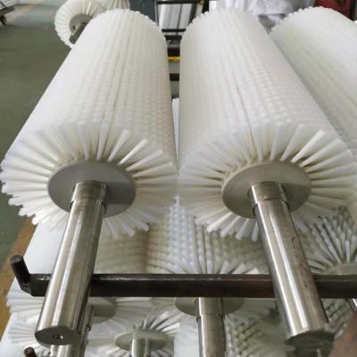 China Industrial Cylindrical Metal Roller Brush with Microfiber for Conveyor Dusting - Custom Sizes 50-500mm, Multiple Material Options for sale