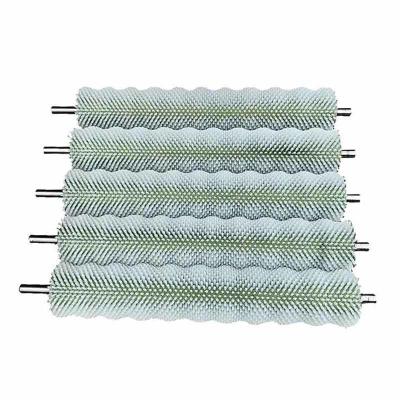 China Industrial Fruit Vegetable Roller Brush Conveyor Belt Cleaners - Custom PP/Nylon/Steel Wire Options 50-200mm Diameter for sale