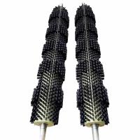 China Industrial Fruit Vegetable Roller Brush Conveyor Belt Cleaners - Custom PP/Nylon/Steel Wire Options 50-200mm Diameter for sale