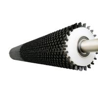 China Nylon Bristle Rotary Cylindrical Roller Brush Conveyor Belt Cleaners - Custom Sizes with Multiple Hole Arrangements for sale
