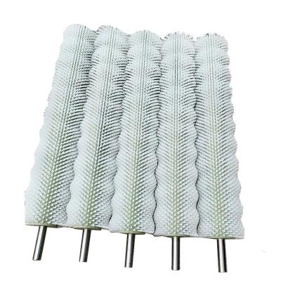 China Industrial Nylon Rotary Cylindrical Conveyor Brushes for Fruit Cleaning with 30-50mm Bristle Length and Customizable Sizes for sale