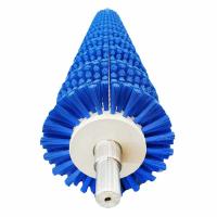 China Industrial Nylon Rotary Cylindrical Conveyor Brushes for Fruit Cleaning with 30-50mm Bristle Length and Customizable Sizes for sale