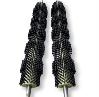 China Industrial Nylon Rotary Cylindrical Conveyor Brushes for Fruit Cleaning with 30-50mm Bristle Length and Customizable Sizes for sale