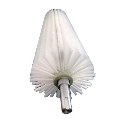 China Polypropylene Industrial Cylindrical Brush for Conveyor Belt Cleaning - Custom Sizes 50-500mm with Multiple Bristle Material Options for sale
