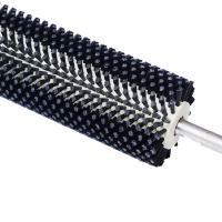 China Rotary Cylindrical Belt Brush Cleaner for Conveyor Systems - Custom Sizes 50-300mm, Nylon/Steel Wire Options for sale
