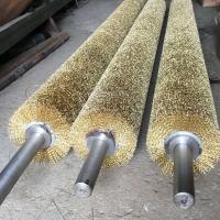 China Spiral Round Conveyor Cylinder Brushes - Custom Sizes 50-500mm with Nylon/Steel Wire Options for Industrial Cleaning for sale