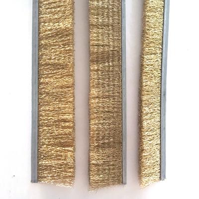 China 100mm Brass Wire Industrial Door Brush Strips for Polishing - Custom Size & Material Options for sale
