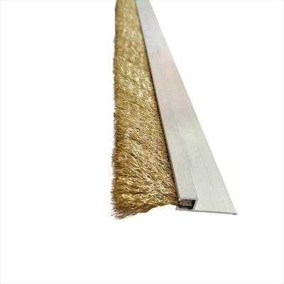 China Stainless Steel Base Polypropylene Strip Brushes with Custom Sizing Options for Industrial Cleaning and Polishing Applications for sale