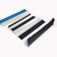 China 75mm Commercial Door Bottom Brush Seal Strip with Nylon Bristles and Aluminum Holder - Customizable Sizes and Colors for sale