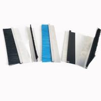 China 75mm Commercial Door Bottom Brush Seal Strip with Nylon Bristles and Aluminum Holder - Customizable Sizes and Colors for sale