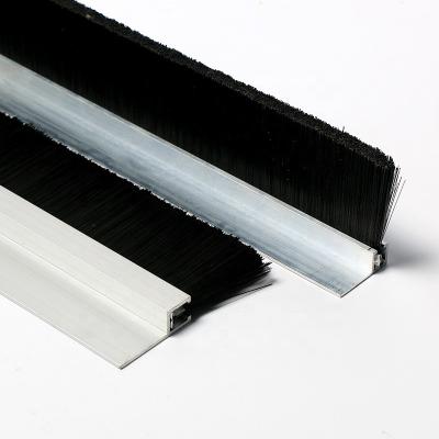 China Flexible Window Door Metal Brush Seal Strip with Nylon Bristles 5-1000mm Length Weatherstripping Custom for sale