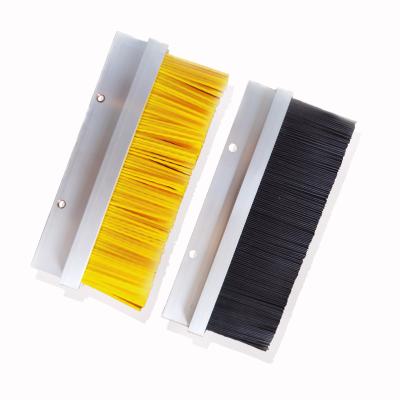 China Mechanical Roller Door Brush Seal Strip - Smoke Proof Nylon Bristles with Custom T/F/Y/H Aluminum Brackets for sale