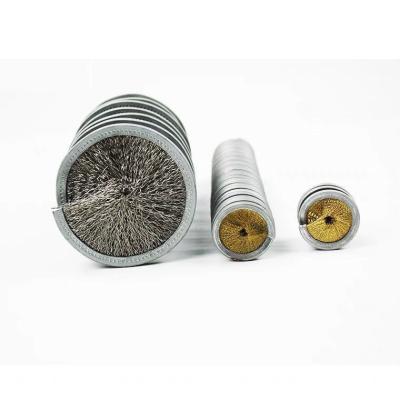 China Steel Metal Brass Wire Spiral Cleaning Brushes with Customizable Pitch and Multiple Filament Options for Industrial Applications for sale