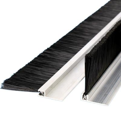China Customizable Aluminum Stents Industrial Brush Seal Strip with Nylon Bristles for Garage Doors and Machinery for sale