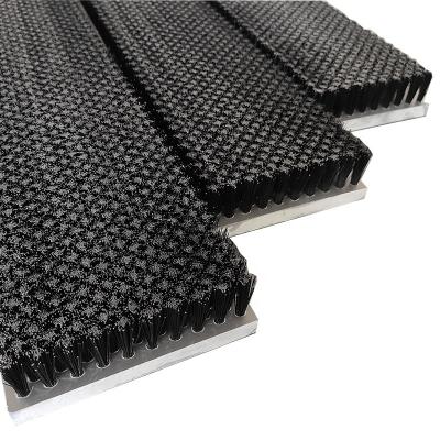 China Rectangular Panel Lath Brushes for CNC Deburring - Custom PVC/HDPE Base with Nylon Bristles for sale