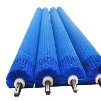 China Industrial Cylindrical Roller Brush for Solar Panel Cleaning - Custom Sizes 50-300mm with Nylon/Steel Wire Options for sale