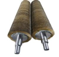 China Custom Industrial Cylindrical Brush Roller for Wood Polishing with High Copper Wire Density and Multiple Material Options for sale