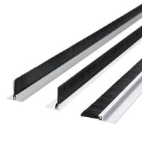 China Nylon Bristle Aluminium Holder Door Bottom Seal Brush Strip for sale
