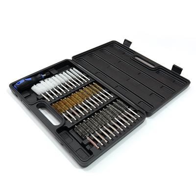 China 38 Piece Stainless Steel Brass Nylon Wire Brush Set with 1/4in Hex Shank and Handle Extension Bar - 1.5kg Industrial Cleaning Kit for sale
