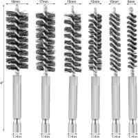 China Stainless Steel Hex Bar Gun Brush for Pipe Cleaning - 1/4
