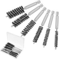 China Stainless Steel Wire Tube Cleaning Brush with 1/4 Inch Hex Shank - 6 Sizes (8-19mm) 4 Inch Length for sale