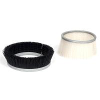 China Custom Cup Shape Seal Strip Brush with Aluminum Carrier - Electroplated Steel or Stainless Steel Backing Options for sale