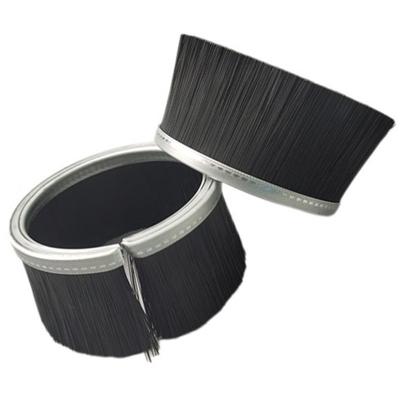 China Custom Cup Shape Seal Strip Brush with Aluminum Carrier - Electroplated Steel or Stainless Steel Backing Options for sale