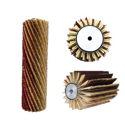 China Replaceable Sandpaper Sisal Brush Roller 100-1800mm Width for Wood Polishing with 80-600 Grit Options for sale