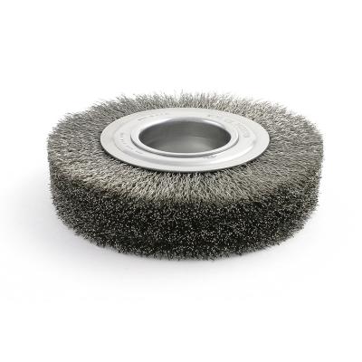 China SUS304 Stainless Steel Wheel Brush 100/120mm Diameter for Rust Removal and Deburring Iron Plates for sale