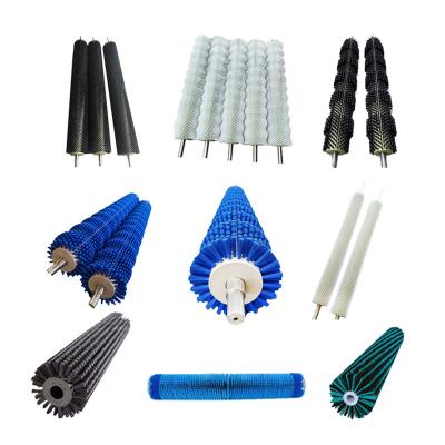 China Custom Nylon Cylindrical Roller Brush for Industrial Cleaning and Conveying - Multiple Sizes and Material Options for sale