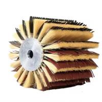 China Custom Sandpaper Strip Sisal Roller Brush for WPC Wood Polishing - 2.5-10cm Width, 80-600 Grit Options for sale