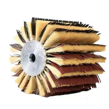 China Custom Sandpaper Strip Sisal Roller Brush for WPC Wood Polishing - 2.5-10cm Width, 80-600 Grit Options for sale