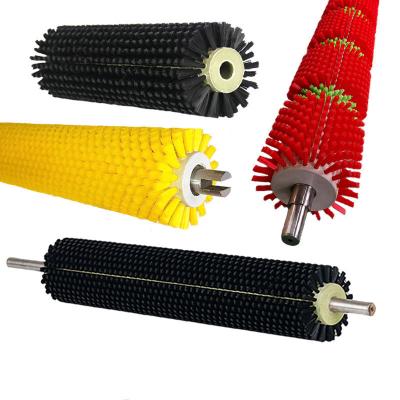 China Industrial Nylon Roller Brush for Cleaning & Conveying - Custom Size & Density Options for sale