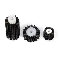 China Customizable Stiff Nylon Brush Roller For Cleaning Stickers On Plastic Tubes for sale
