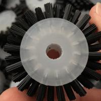 China Customizable Stiff Nylon Brush Roller For Cleaning Stickers On Plastic Tubes for sale