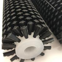 China Customizable Stiff Nylon Brush Roller For Cleaning Stickers On Plastic Tubes for sale