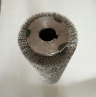 China Stainless Steel Wire Roller Brush For Polishing Wpc Board for sale
