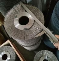 China Stainless Steel Wire Roller Brush For Polishing Wpc Board for sale