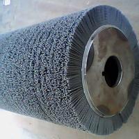 China Customized Industrial Abrasive Wire Spiral Steel Wire Cleaning Cylinder Roller Brush For Polishing for sale