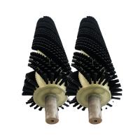 China Industrial Nylon Roller Brush Metal Shaft Wear Resistant Customizable Length Diameter for sale